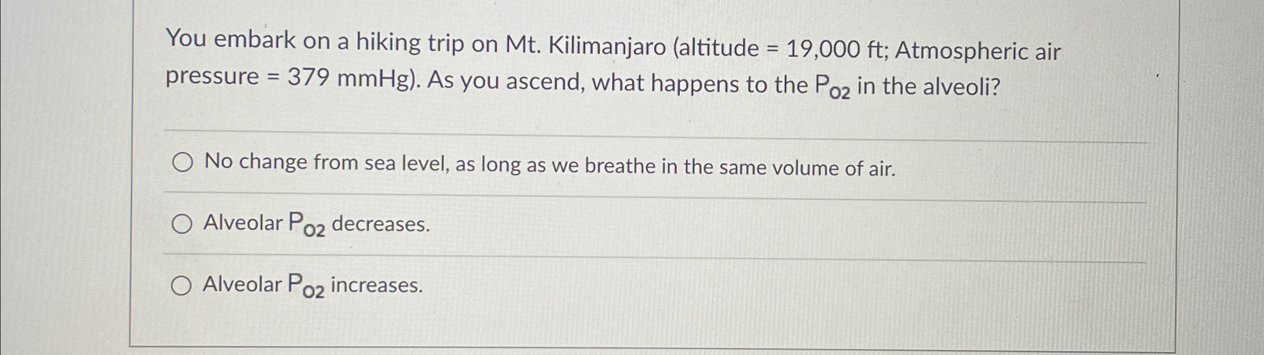 Solved You embark on a hiking trip on Mt. ﻿Kilimanjaro | Chegg.com