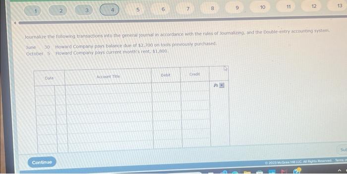 Solved Joumaluze the following transactions into the general | Chegg.com