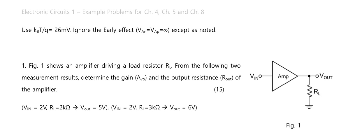 Solved Electronic Circuits 1 - ﻿Example Problems for Ch. 4, | Chegg.com