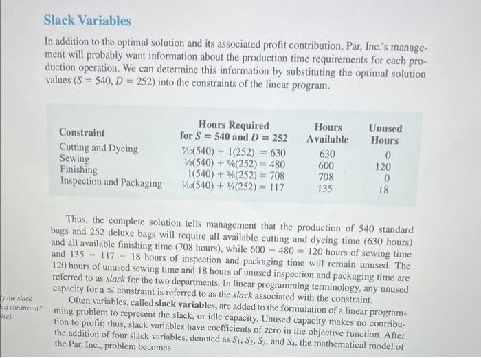 Summary of the Graphical Solution Procedure for | Chegg.com
