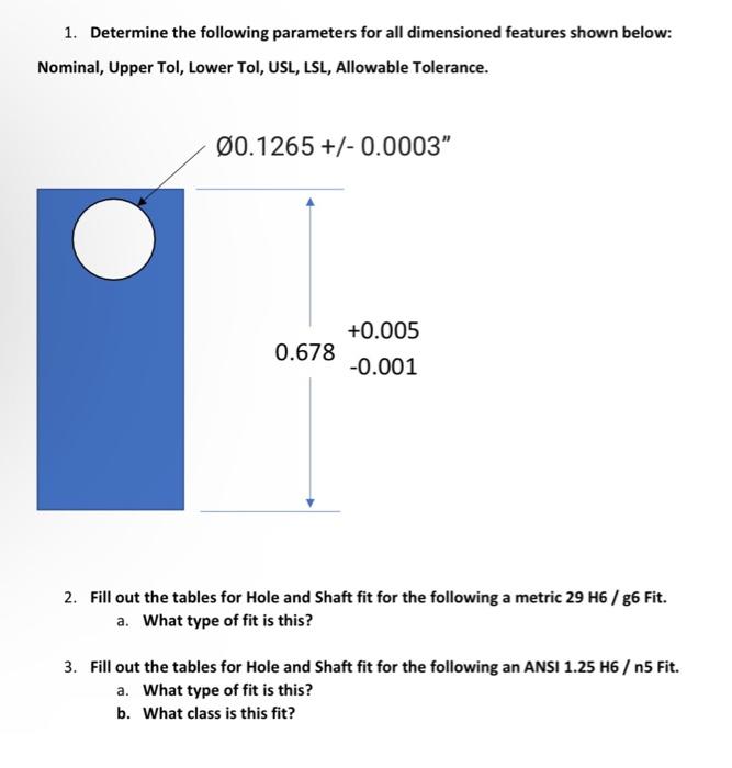 Solved 1. Determine the following parameters for all | Chegg.com