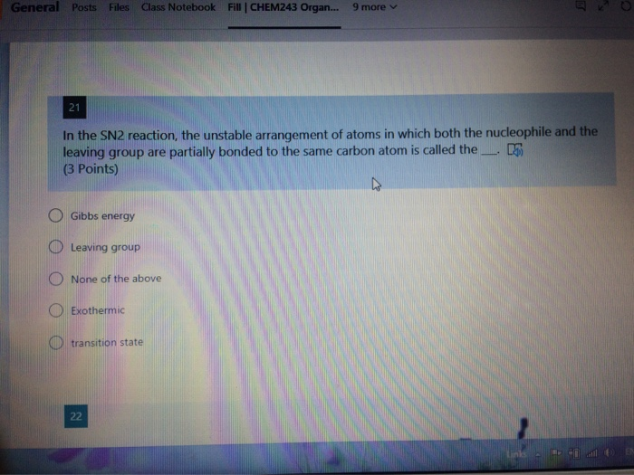 Solved General Posts Files Class Notebook Fill CHEM243 | Chegg.com