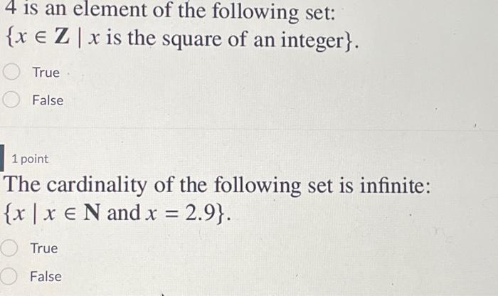 Solved This is a discrete math problem4 is an element of the | Chegg.com