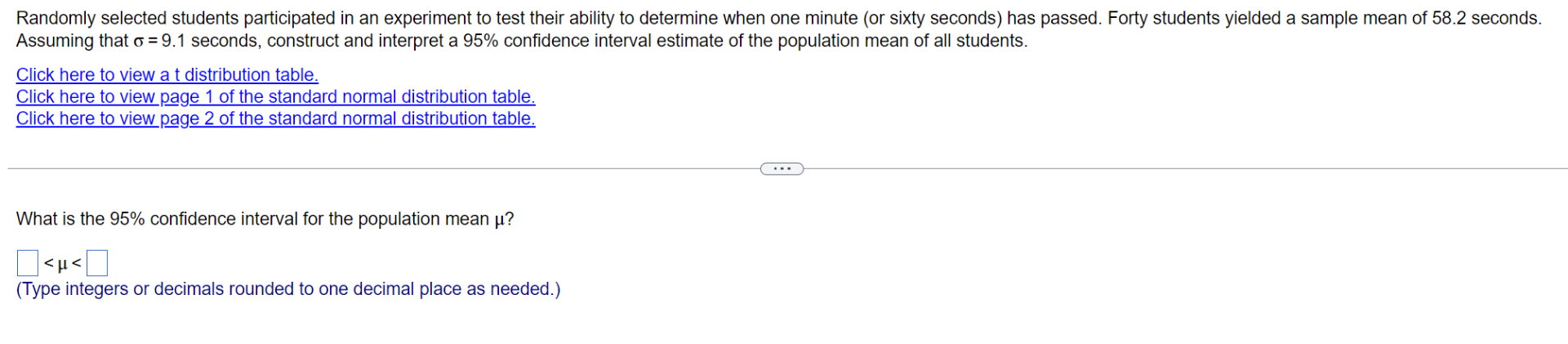 Solved Randomly selected students participated in an | Chegg.com