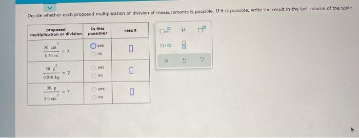 Solved decide whether each proposed multiplication or | Chegg.com