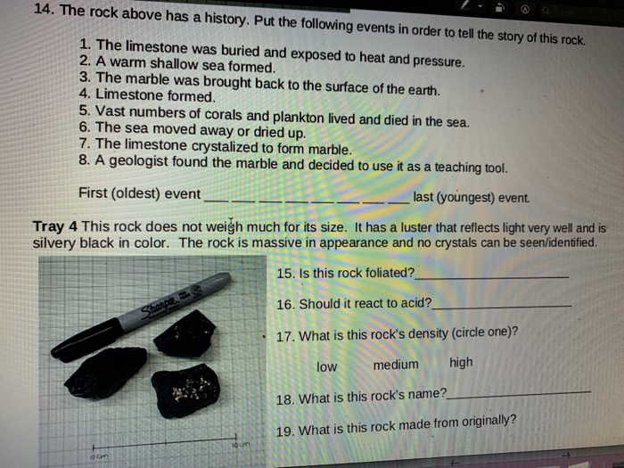 Solved Introductory Geology Lab 9. Metamorphic Rocks Using | Chegg.com