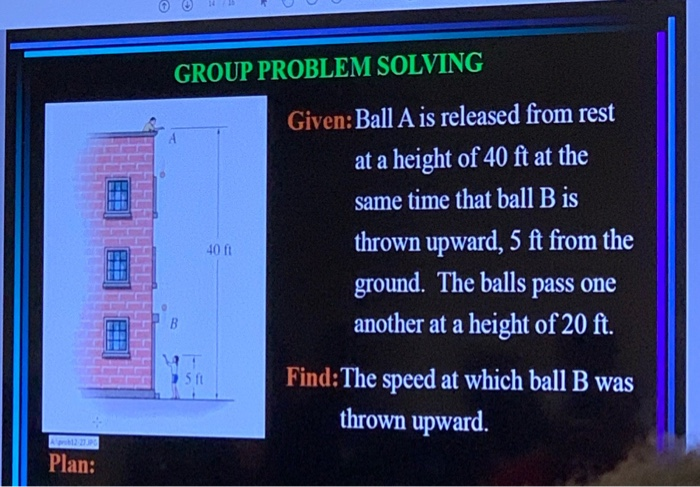 Solved GROUP PROBLEM SOLVING Given: Ball A is released from | Chegg.com