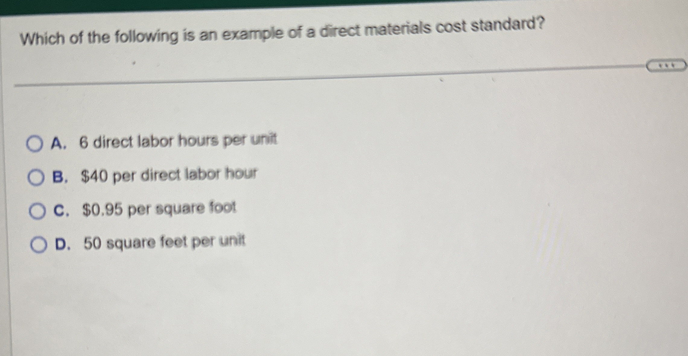 Solved Which of the following is an example of a direct | Chegg.com