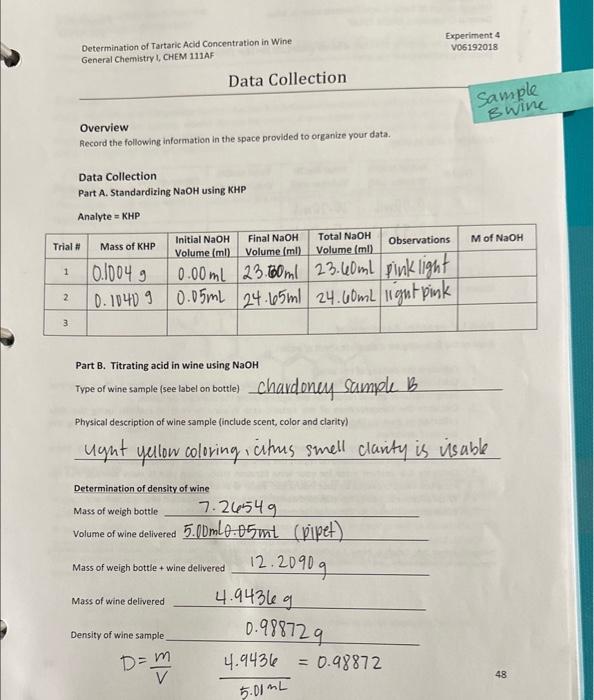 Post Laboratory Assignment Answer the following on a | Chegg.com