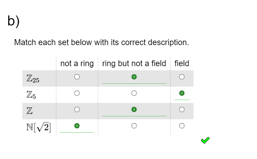 Solved why is the last one not a ring. also what does the | Chegg.com