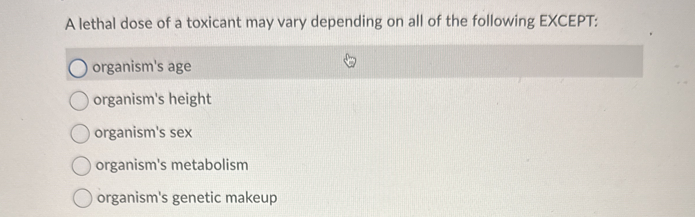 Solved A lethal dose of a toxicant may vary depending on all | Chegg.com