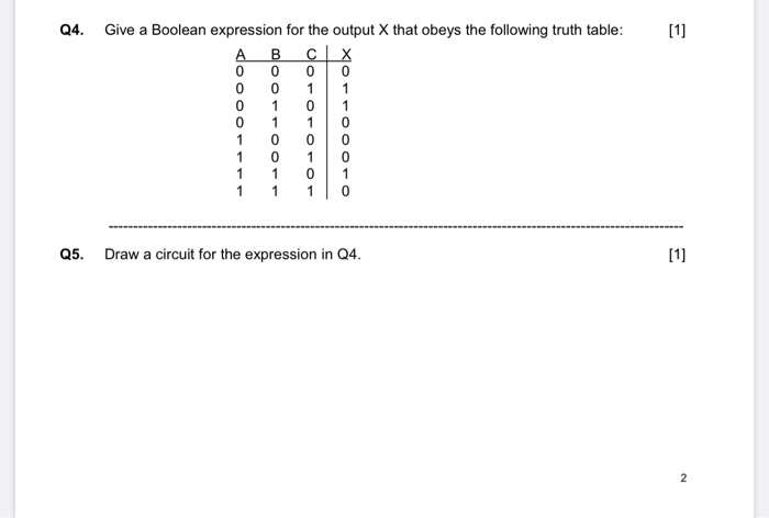Solved Q4. [1] Give a Boolean expression for the output X | Chegg.com