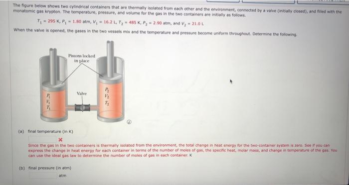 Solved The figure below shows two cylindrical containers | Chegg.com