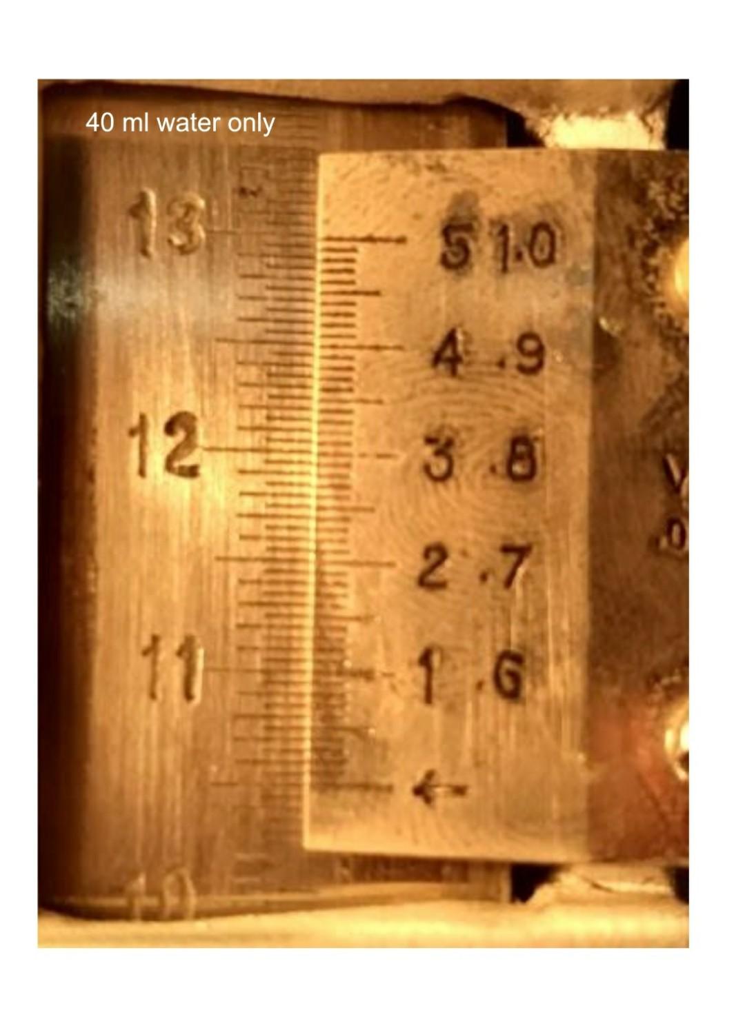 Solved 40 ml water with saw dust 5 1.0 14 4.9 38 2.7 13 12- | Chegg.com