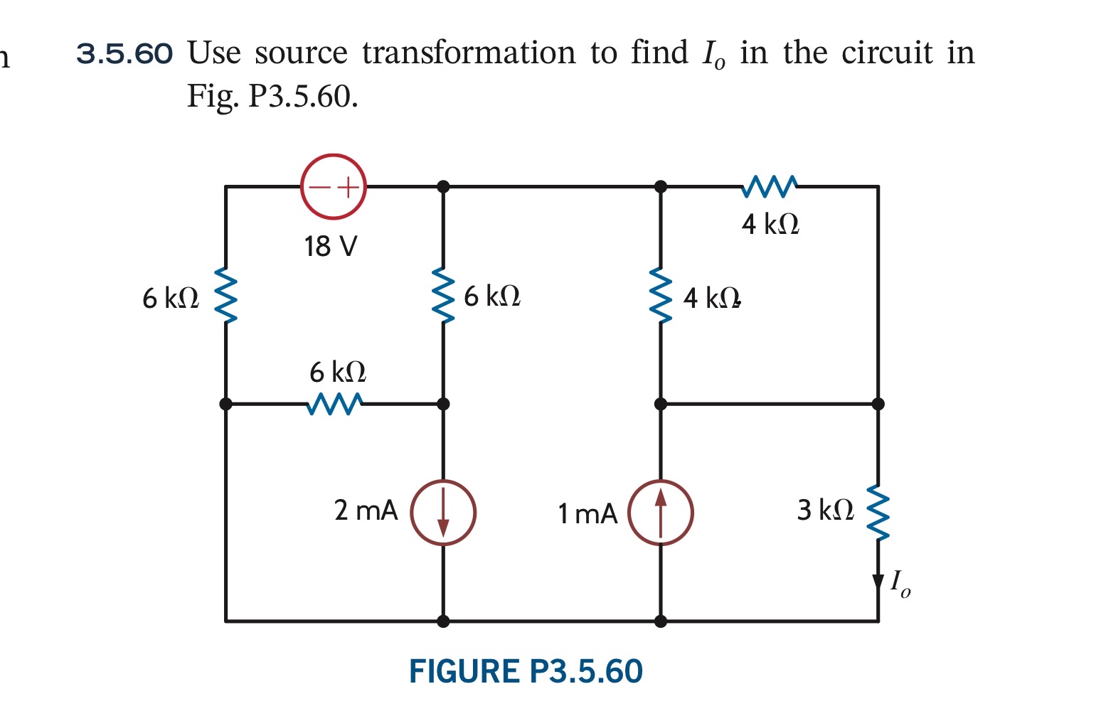 Solved 3.5.60 ﻿Use source transformation to find I0 ﻿in the | Chegg.com