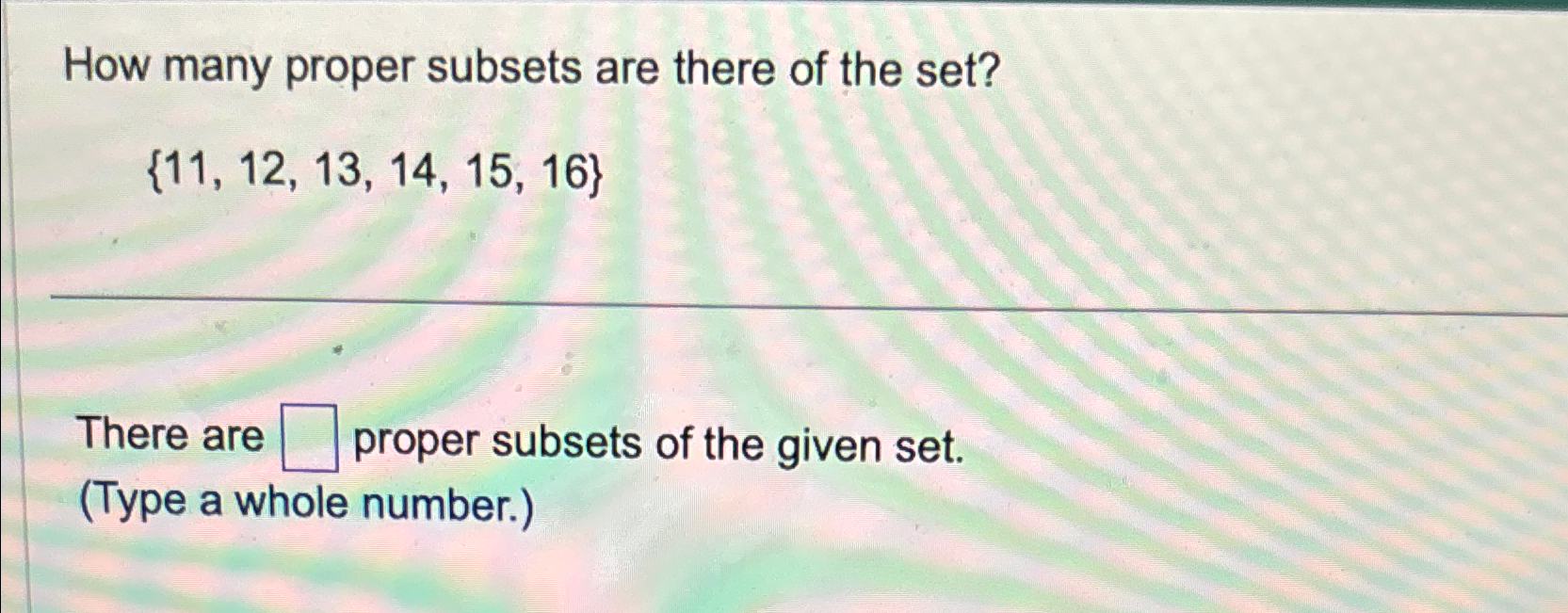 Solved How Many Proper Subsets Are There Of The