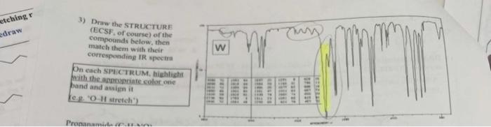Solved 3) Draw the STRUCTURE (ECSF, of course) of the | Chegg.com