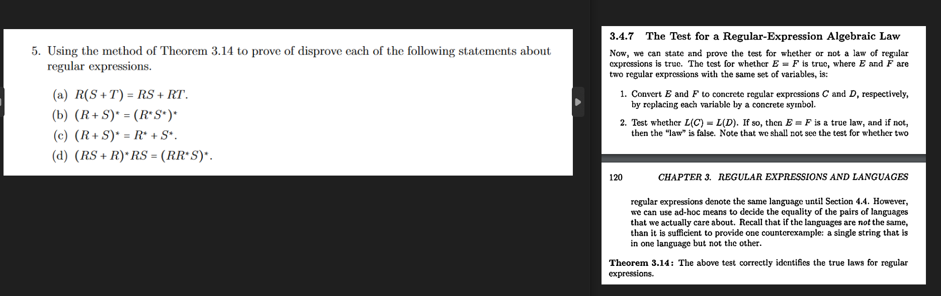 Solved Using the method of Theorem 3.14 ﻿to prove of | Chegg.com