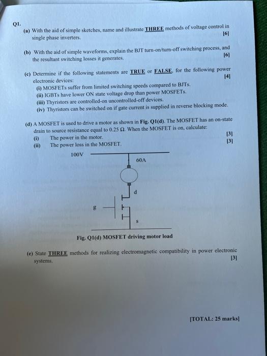 Solved (b) With the aid of simple waveforms, explain the BJT | Chegg.com