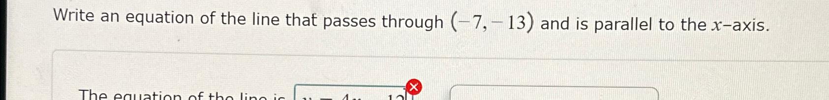 Solved Write an equation of the line that passes through | Chegg.com