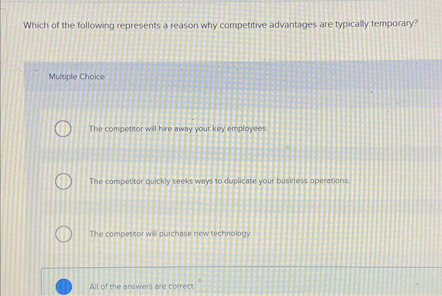 Solved Which of the following represents a reason why | Chegg.com