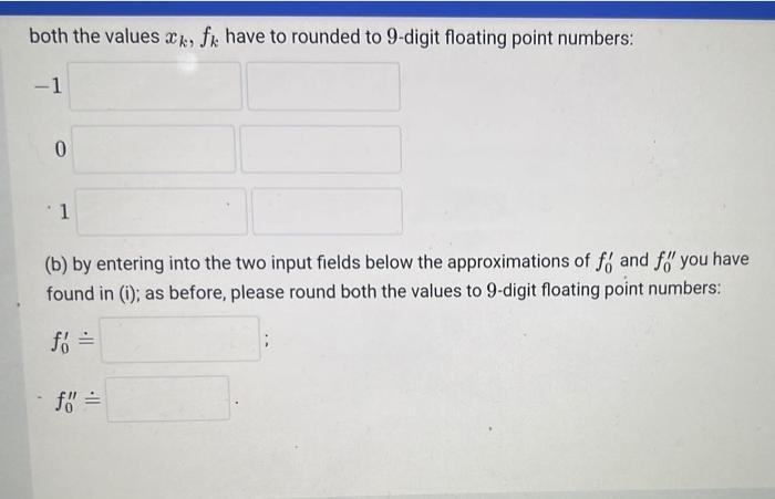 Solved (Numerical Differentiation). Consider the function | Chegg.com