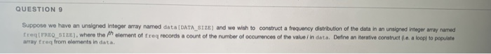 Solved QUESTIONS Suppose we have an unsigned integer array | Chegg.com
