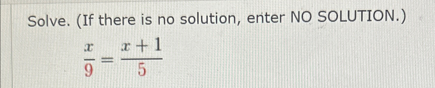 Solved Solve. (If there is no solution, enter NO | Chegg.com