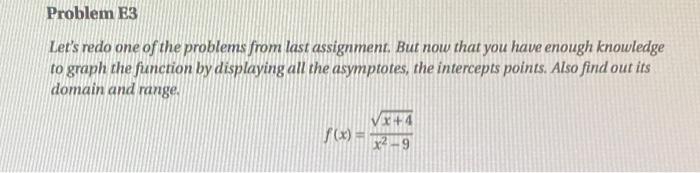Solved Let's redo one of the problems from last assignment. | Chegg.com