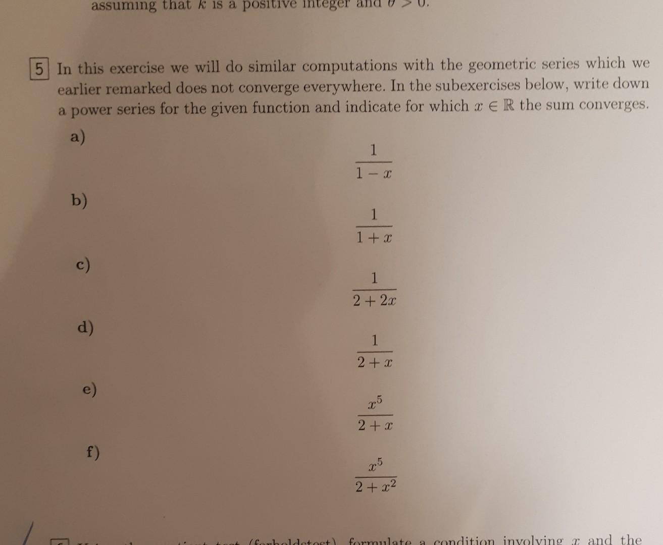 Solved 5 In this exercise we will do similar computations | Chegg.com