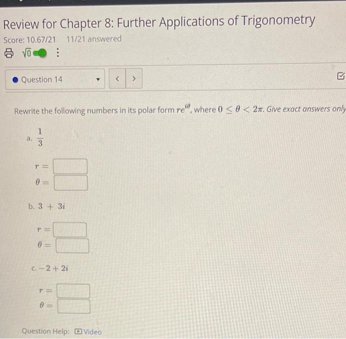 Solved Review for Chapter 8: Further Applications of | Chegg.com