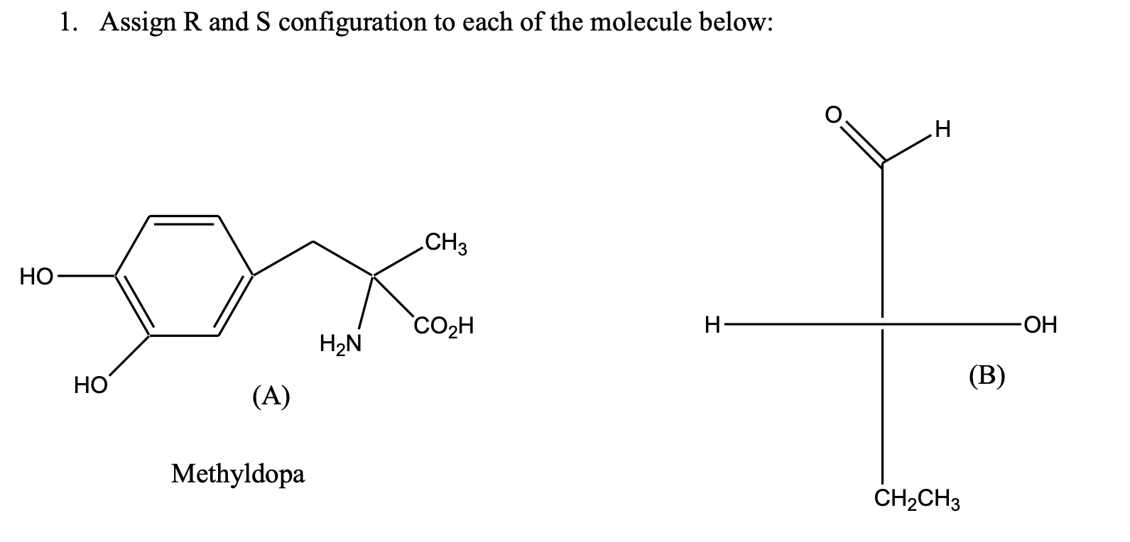 Assign R ﻿and S ﻿configuration to each of the | Chegg.com