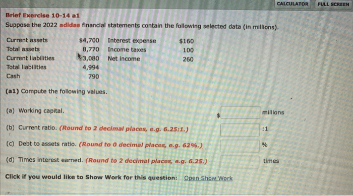 Solved CALCULATOR FULL SCREEN Brief Exercise 10-14 | Chegg.com Solved CALCULATOR FULL SCREEN Brief Exercise 10-14 | Chegg.com