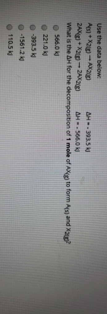 Solved QUESTION 6 Using the information below. calculate AHF | Chegg.com