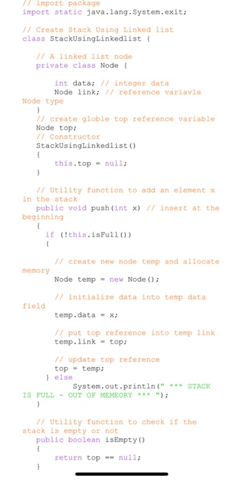 Solved java pleasethe pictures below are the code that main | Chegg.com