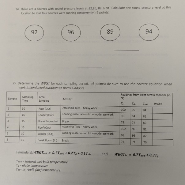 Solved Calculations: 23. Calculate the 8-hour time weighted | Chegg.com