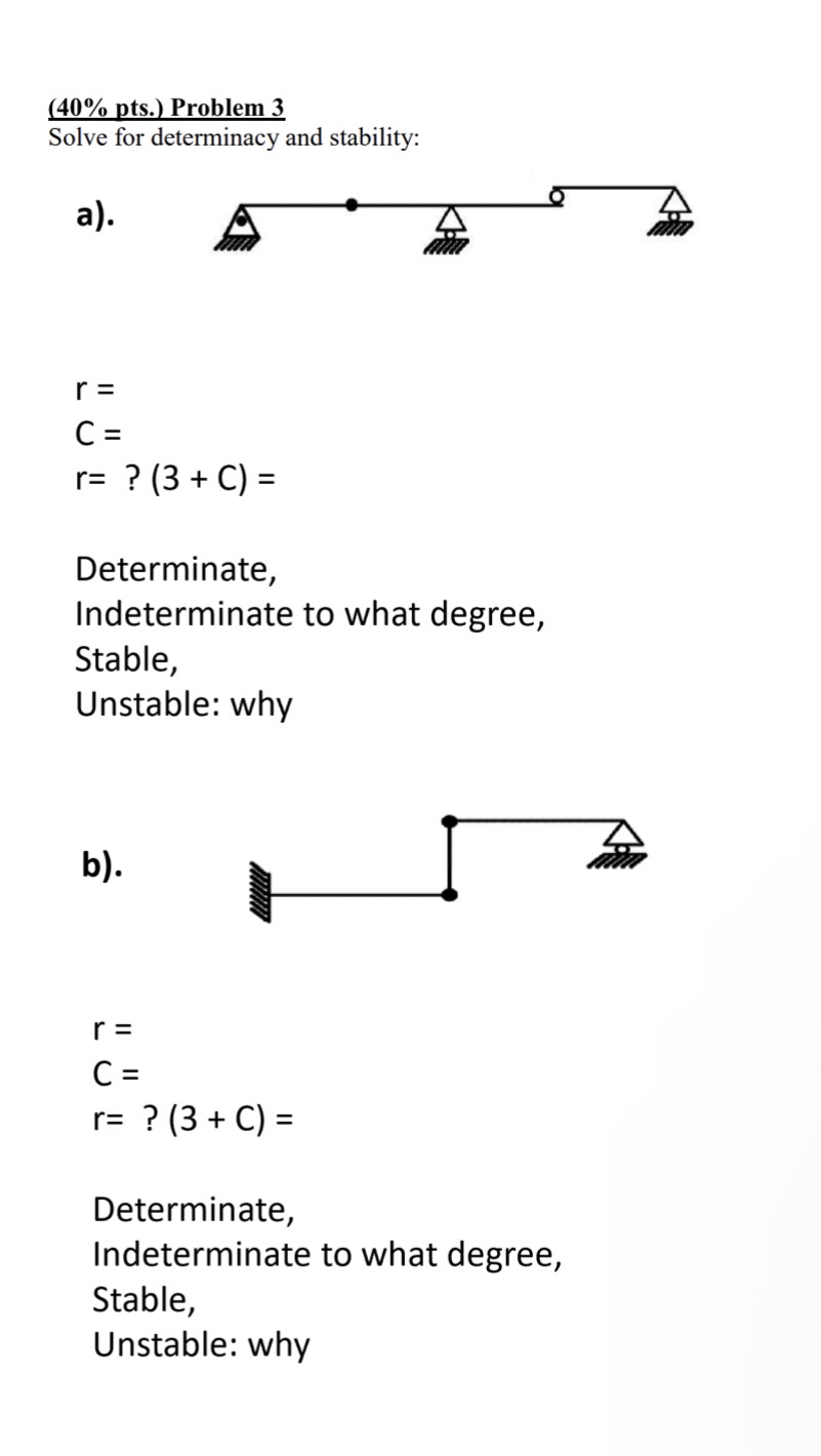 Solved Problem 3Solve for determinacy and | Chegg.com