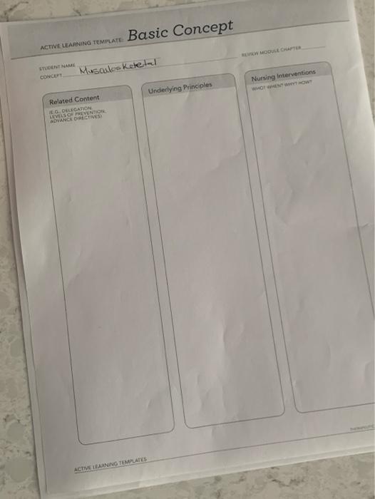 Solved Basic Concept ACTIVE LEARNING TEMPLATE W MODULECTER | Chegg.com