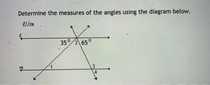 Solved Determine the measures of the angles using the | Chegg.com
