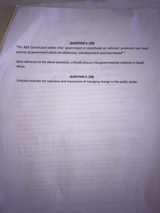 Solved QUESTION 1: (50) "The RSA Constitution states that | Chegg.com