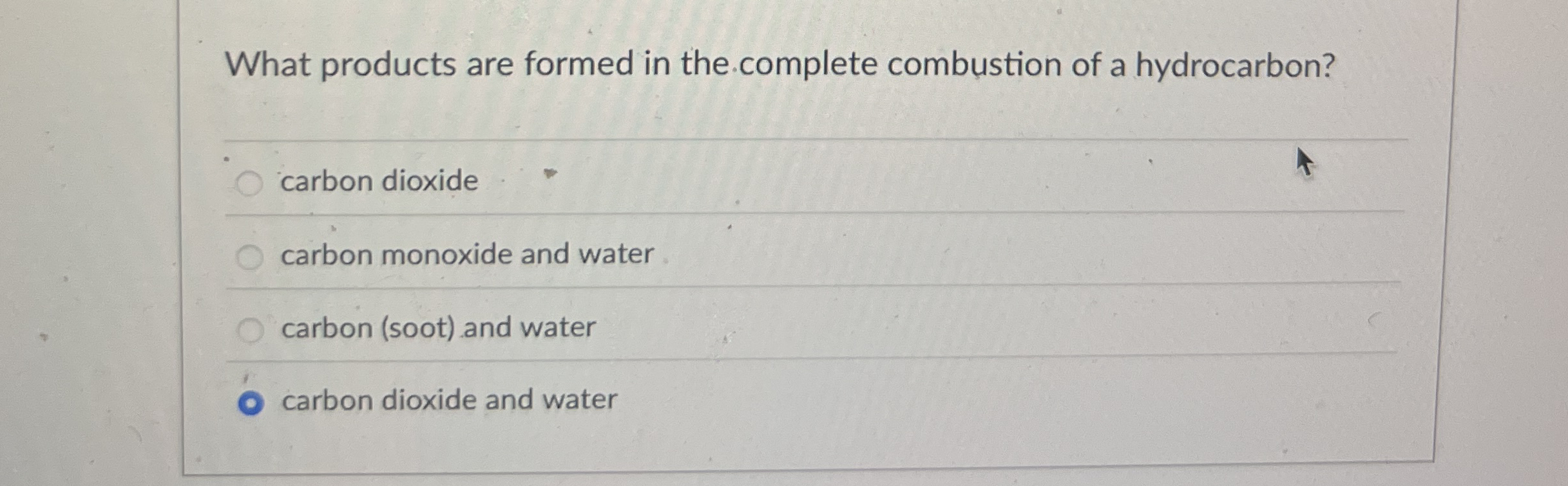 Solved What products are formed in the complete combustion | Chegg.com