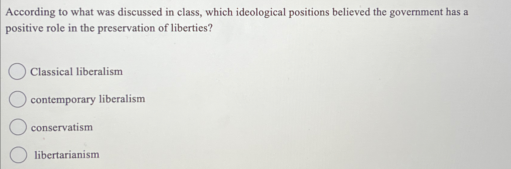 Solved According to what was discussed in class, which | Chegg.com