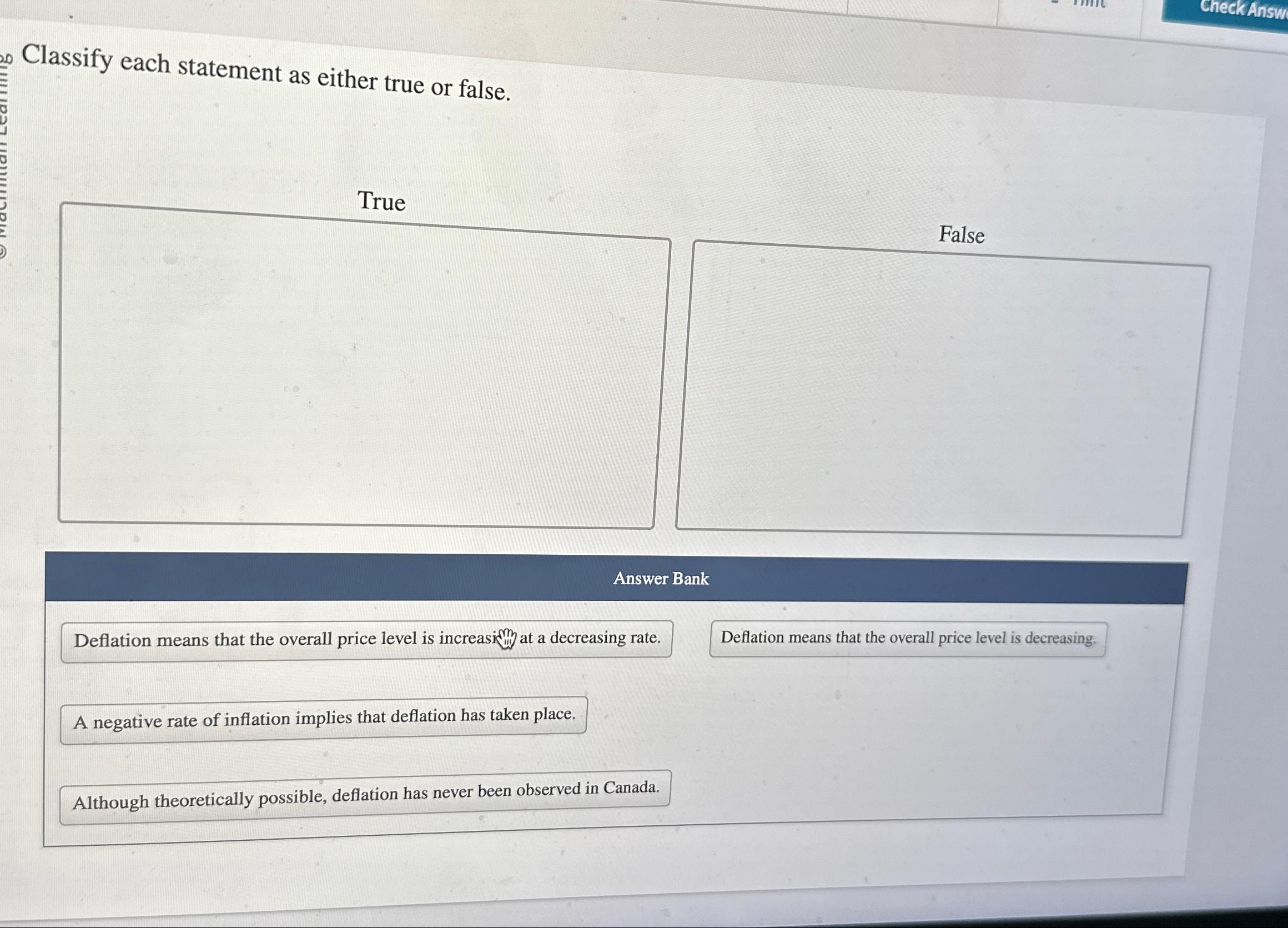 Solved Classify each statement as either true or | Chegg.com