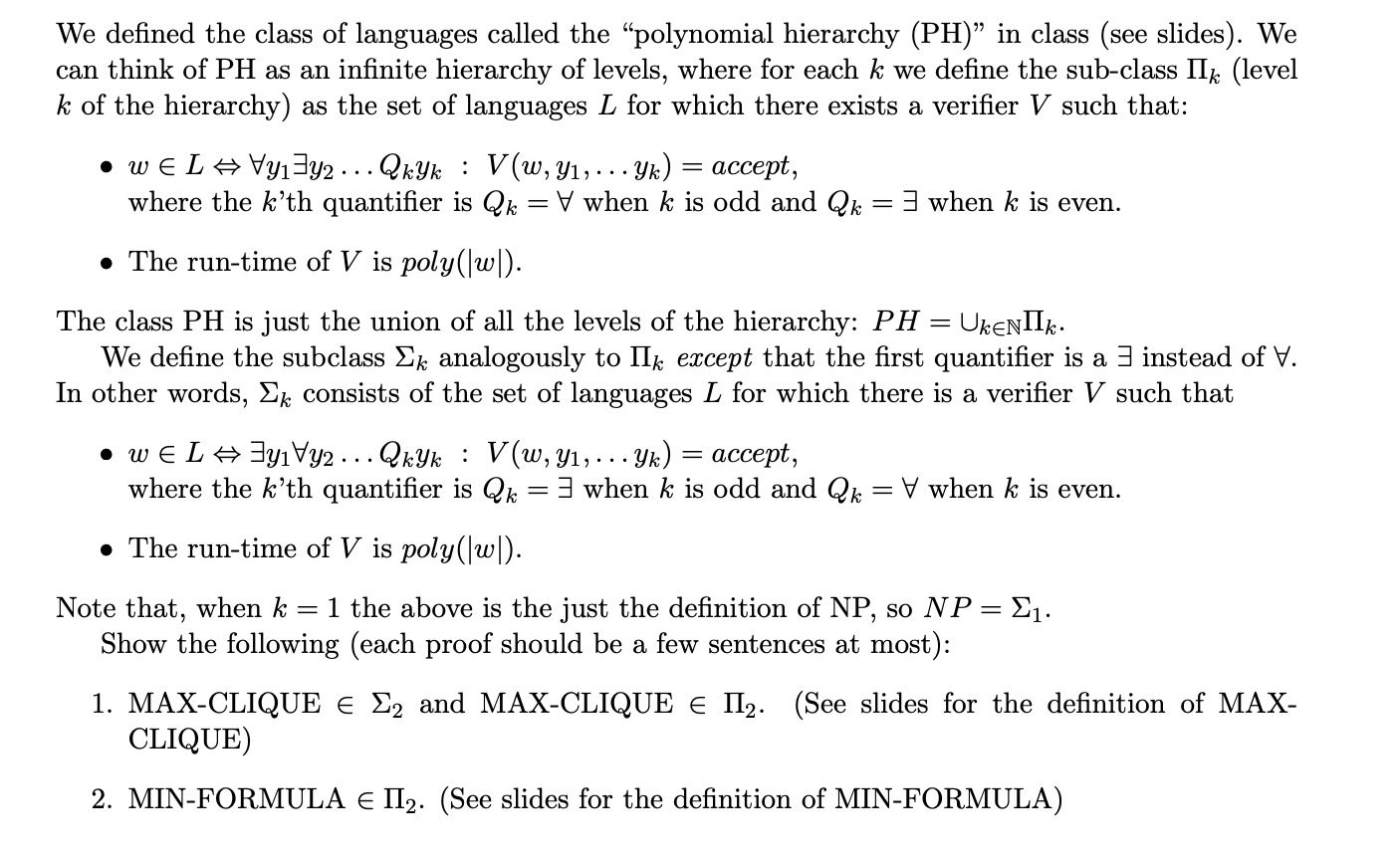 Solved We ﻿defined the class of ﻿languages called the | Chegg.com