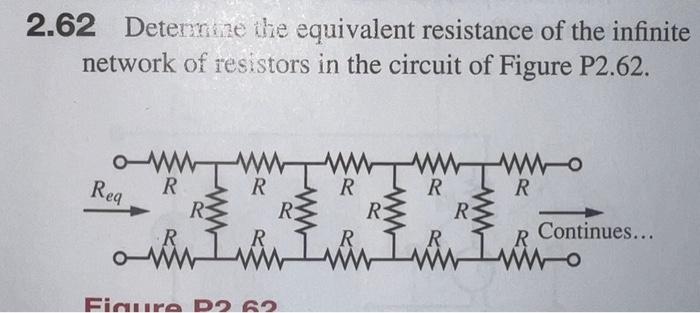 Solved 2.62 Determine the equivalent resistance of the | Chegg.com