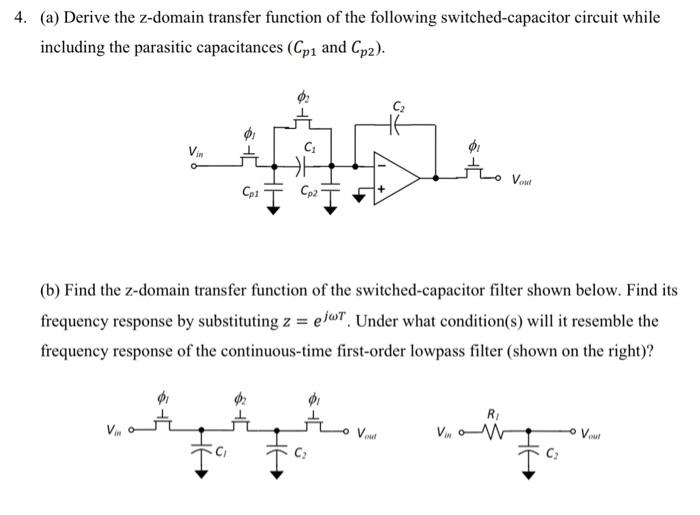 4. (a) Derive the z-domain transfer function of the | Chegg.com