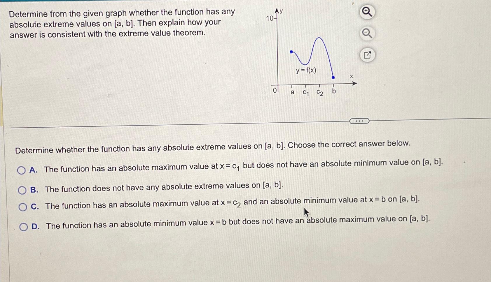 Solved Determine from the given graph whether the function | Chegg.com