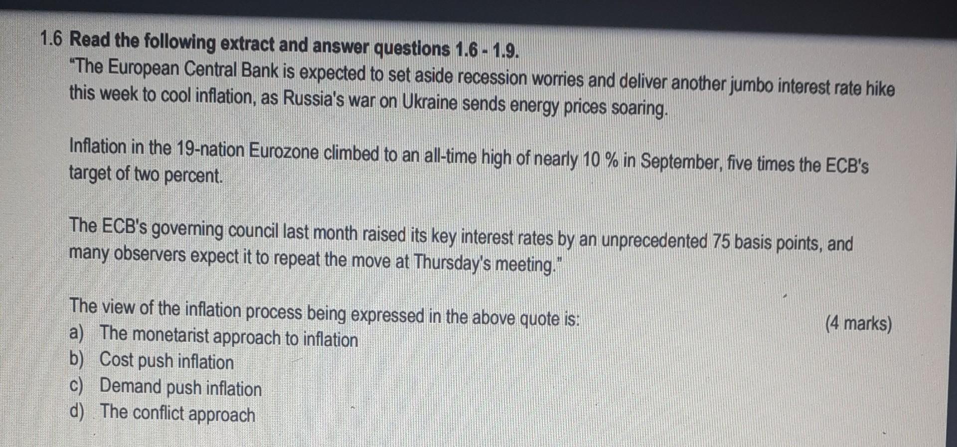 Solved Answer ALL questions in this section. Choose the most | Chegg.com
