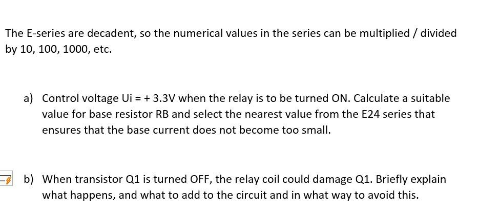 Solved Task 8: Given the following circuit VCC Relay 5 +12V | Chegg.com