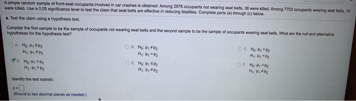 Solved Test Statistic P Value Conclusion On Hypothesis 4029